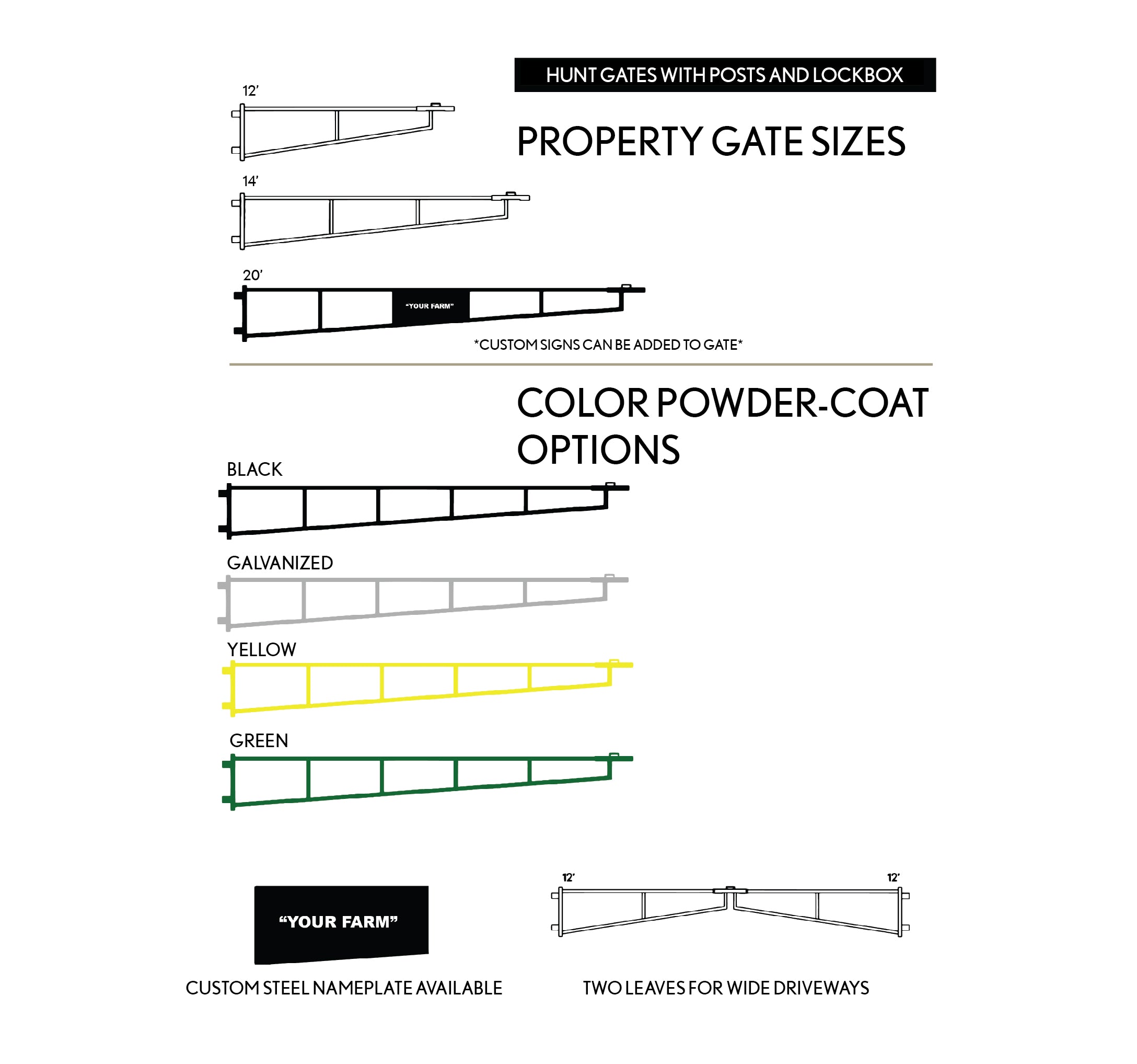 Metal Barrier Gates | Land Gates for Driveways – Southern Wildlife Co