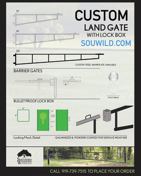 Metal Barrier Gates | Land Gates for Driveways – Southern Wildlife Co